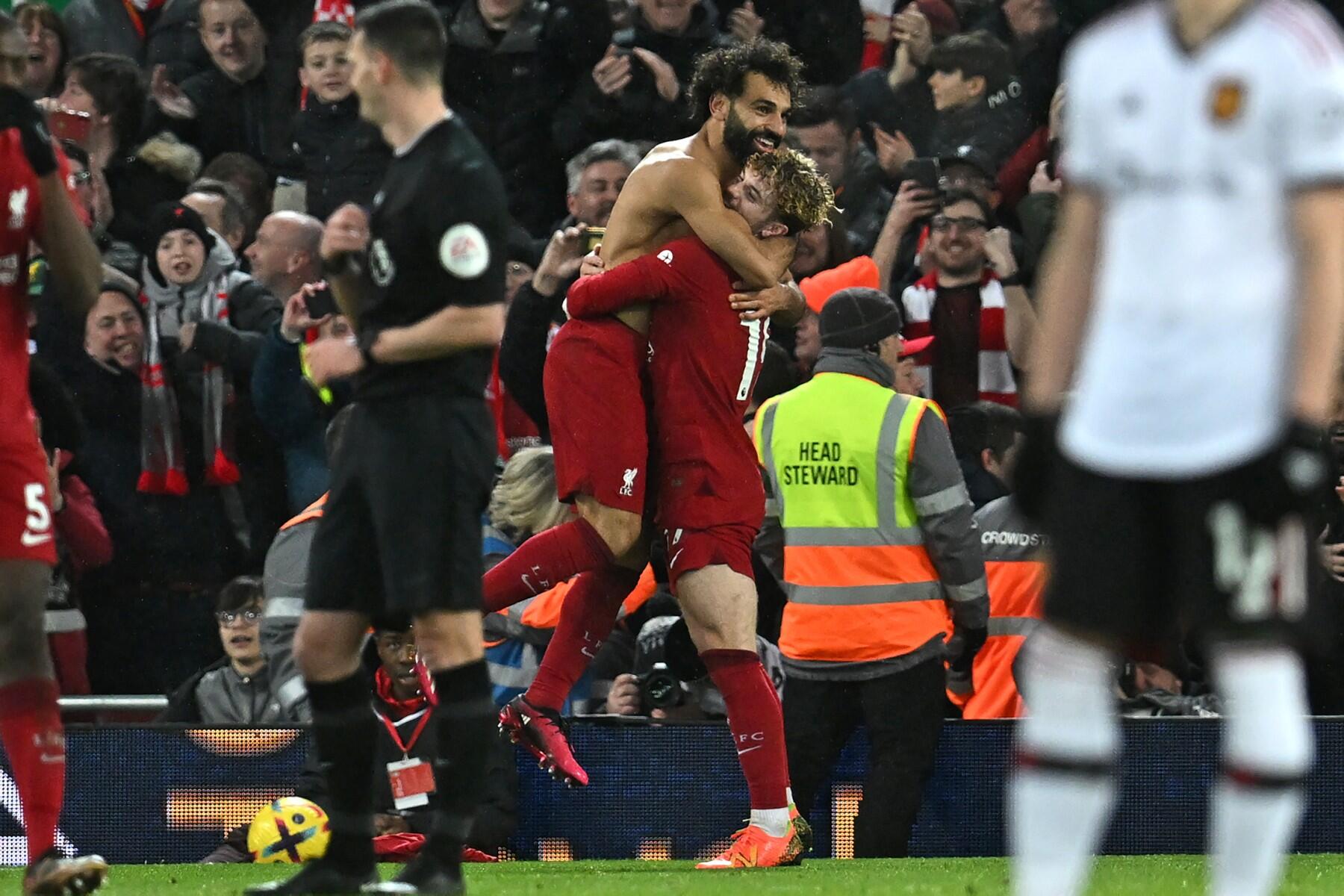 ليفربول المتعثر يحقق فوزاً تاريخياً على مانشستر يونايتد بسباعية